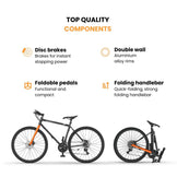 Hornback M1 | 21-Speed Full size Folding Hybrid Cycle