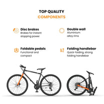 Hornback M1 | 21-Speed Full size Folding Hybrid Cycle