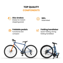 Hornback M1 | 21-Speed Full size Folding Hybrid Cycle
